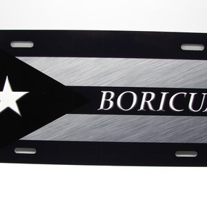 Boricua PUERTO RICO FLAG Metal Car Novelty License Plate Auto Tag ...