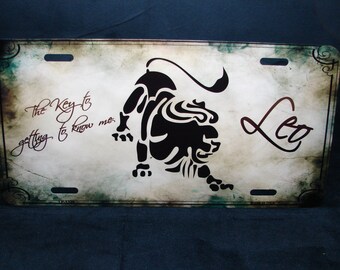 Leo License Plate - Etsy