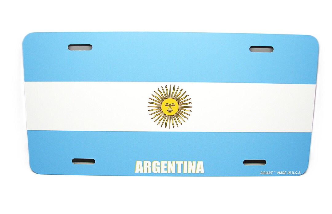ARGENTINA, ARGENTINIAN Flag Metal Car Novelty License Plate Auto Tag - Etsy