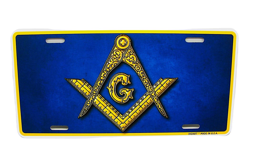 MASONIC FREEMASON Metal Car Novelty License Plate. MASON Logo Car ...