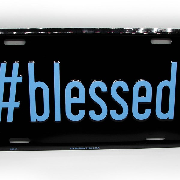 Blessed License Plate - Etsy