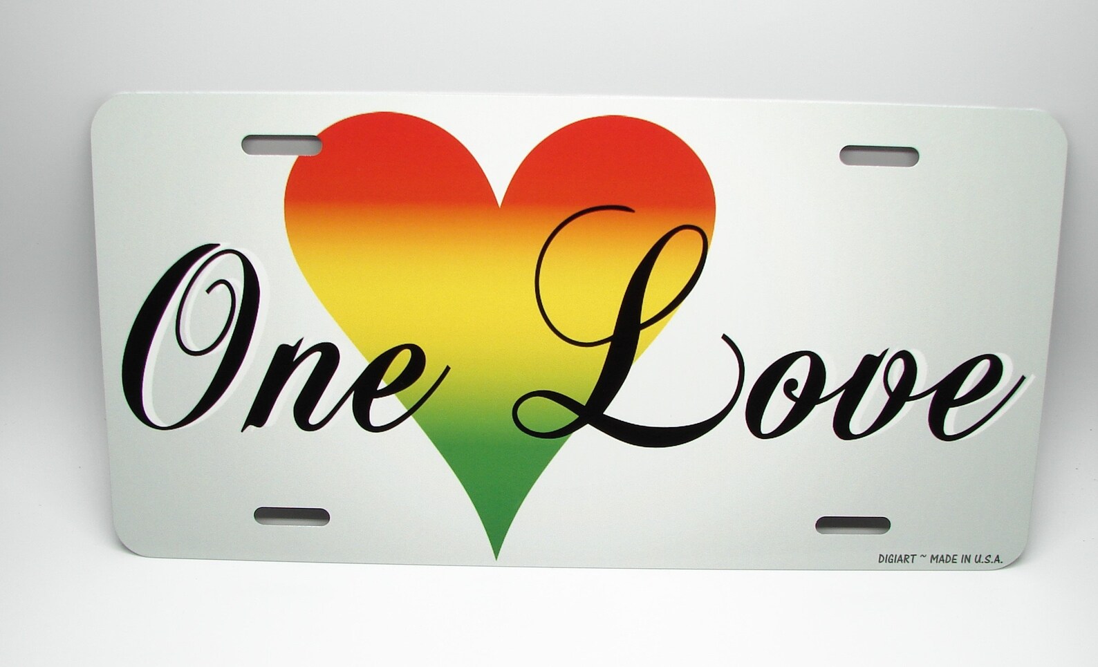 REGGAE Bob Marley One Love One World Peace Metal Car License - Etsy