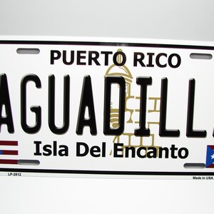 AGUADILLA PUERTO RICO Isla Del Encanto Metal Car Novelty License Plate ...