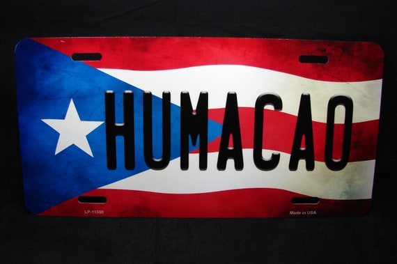 HUMACAO PUERTO RICO Flag Metal Car License Plate Auto Tag. - Etsy