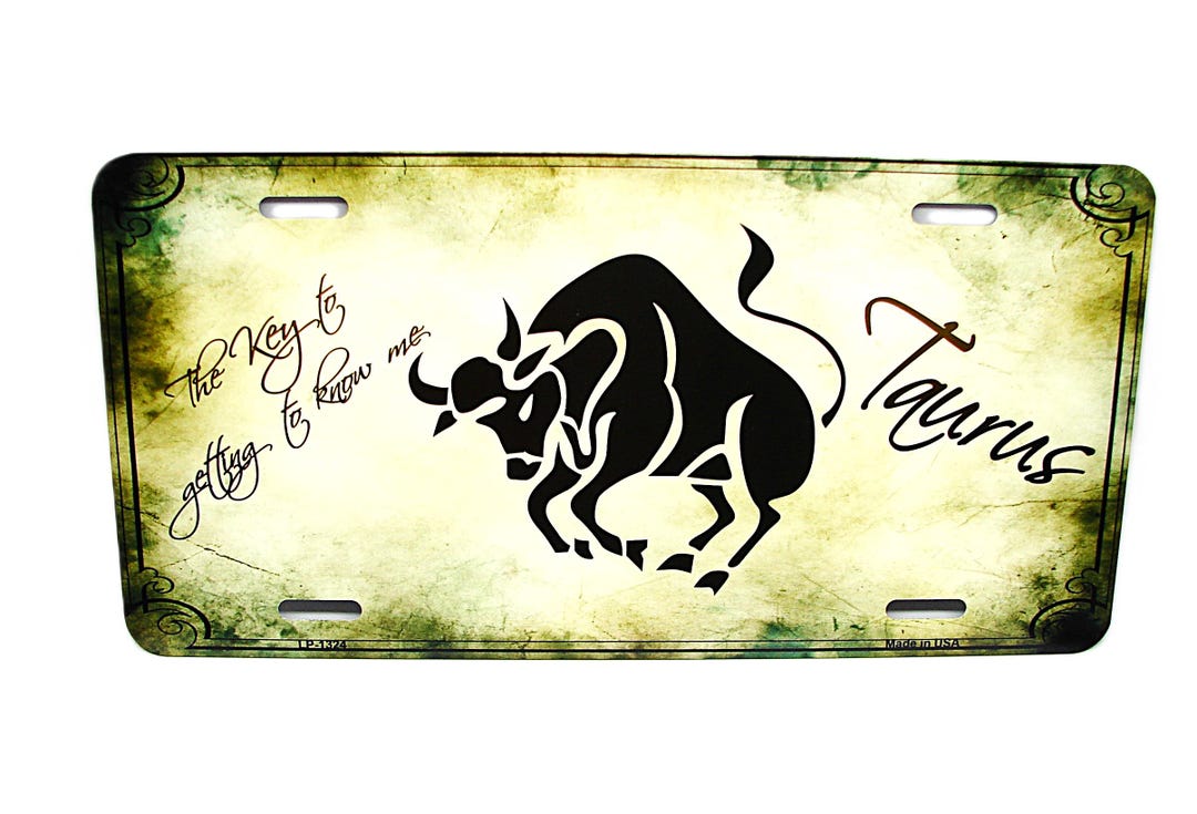 ZODIAC TAURUS Metal Car Novelty License Plate Auto Tag. HOROSCOPE ...