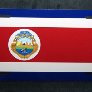 COSTA RICA FLAG Costa Rican Flag Metal Car License Plate Auto - Etsy