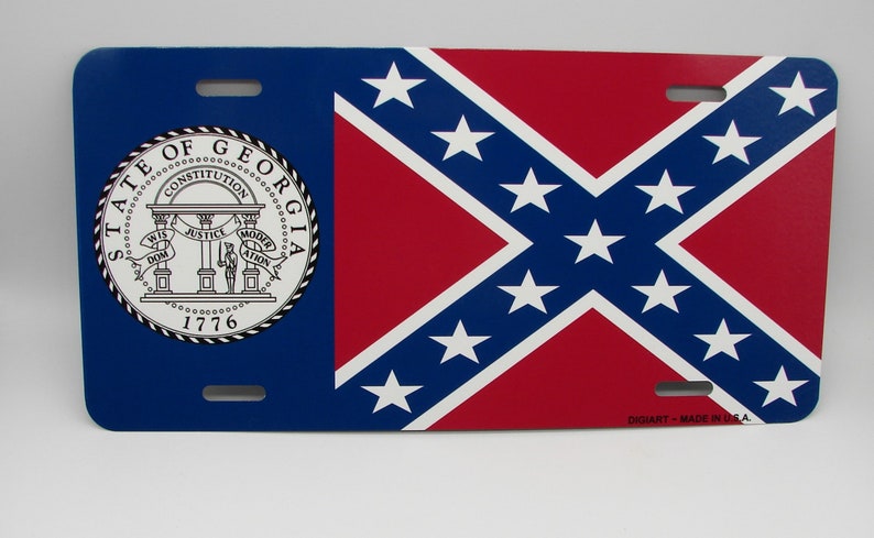 GEORGIA STATE FLAG 2001 Metal Car License Plate Auto Tag - Etsy