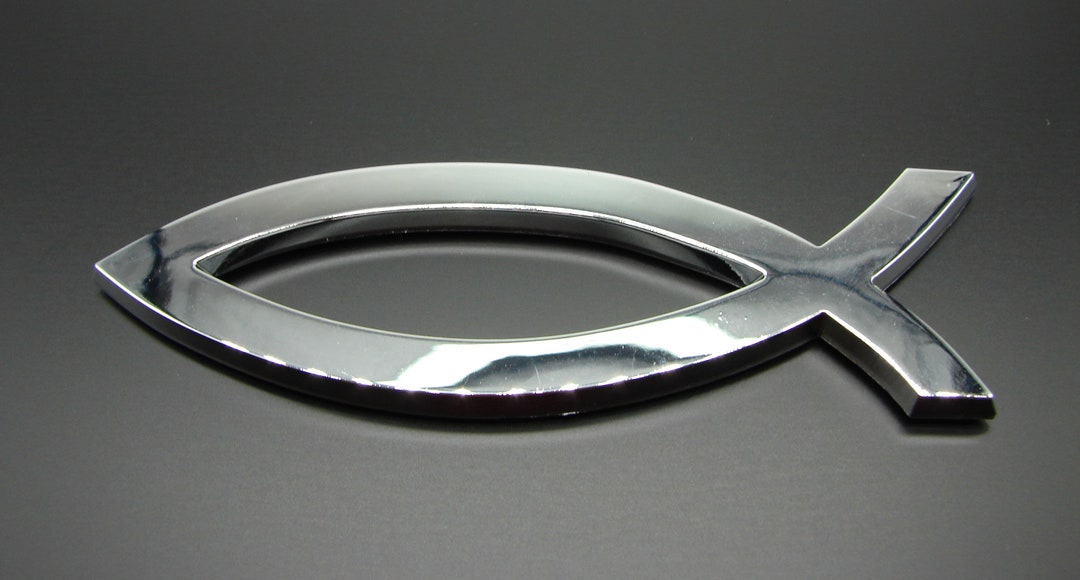 CHRISTIAN JESUS FISH Religious 3D Emblem Sticker Decal for Cars and ...