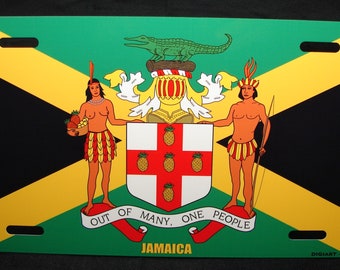 Jamaican Flag License Plate - Etsy