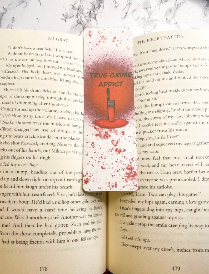 True Crime Bookmark, Unique Bookmarks, Cute Bookmarks,bookmark Set ...