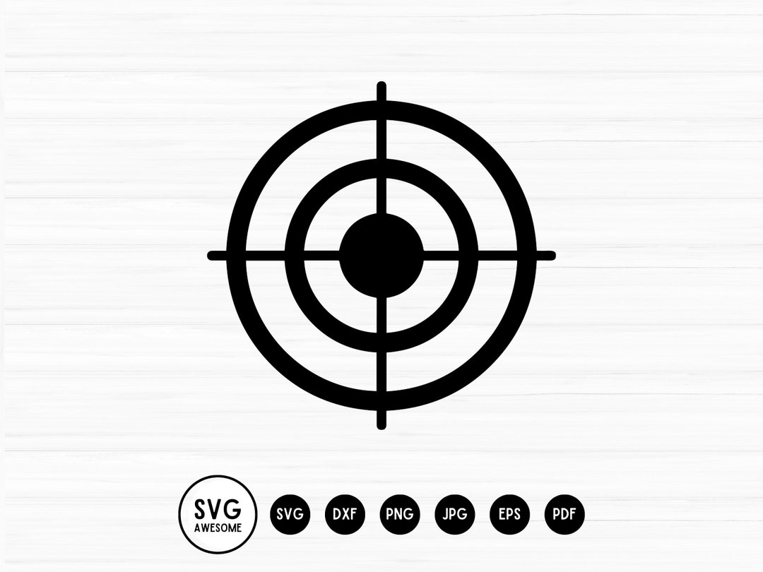 Target Aim Bullseye SVG Instant Download, Vinyl & Craft Cutting File ...