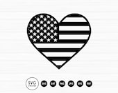 American Flag Heart SVG Instant Download Vinyl & Craft - Etsy