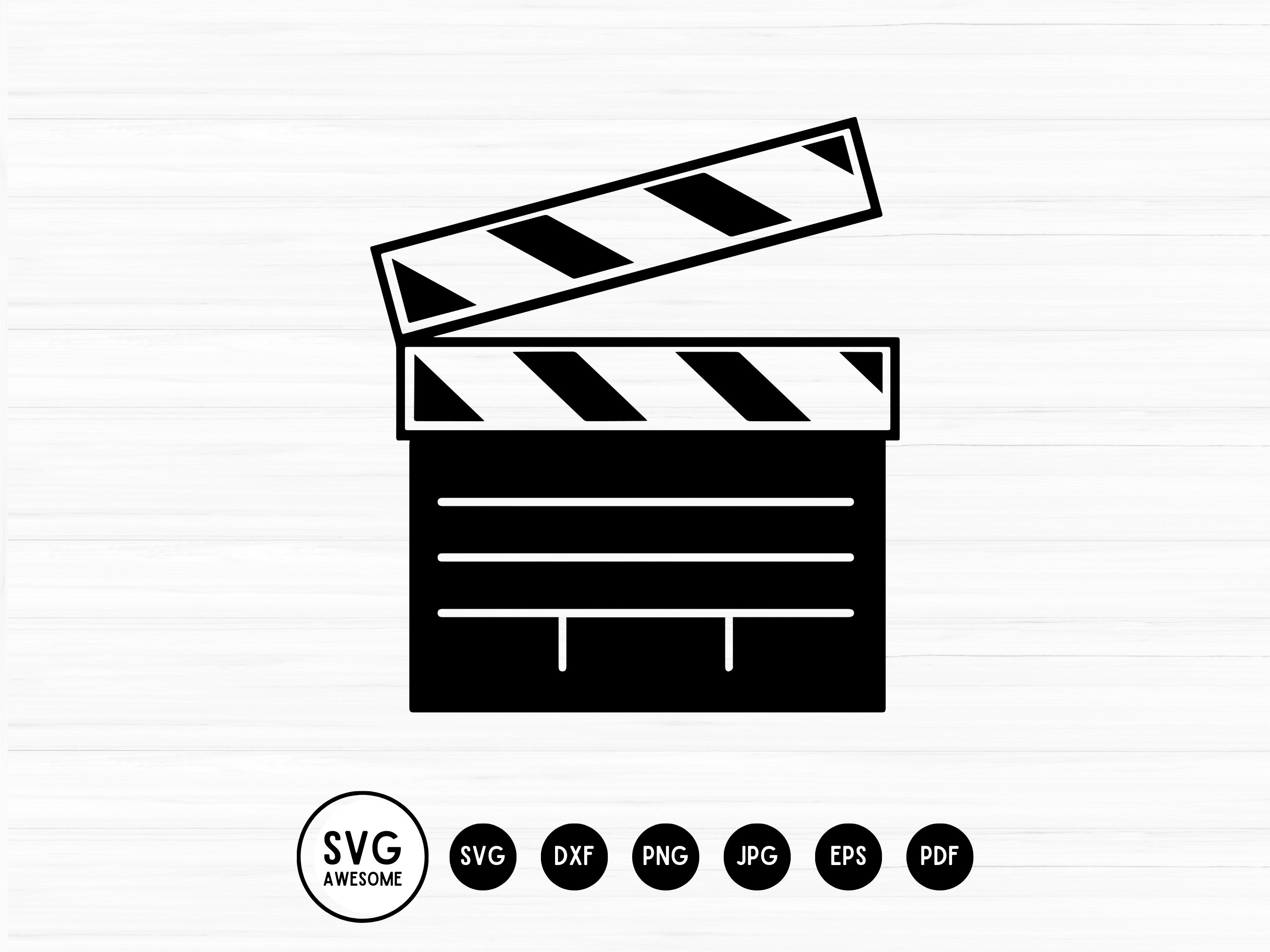 Movie Director's Clapperboard SVG Instant Download, Vinyl & Craft ...