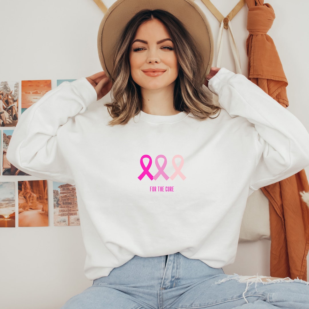 Breast Cancer Sweatshirt, Pink Ribbon Shirt, Breast Cancer Survivor ...