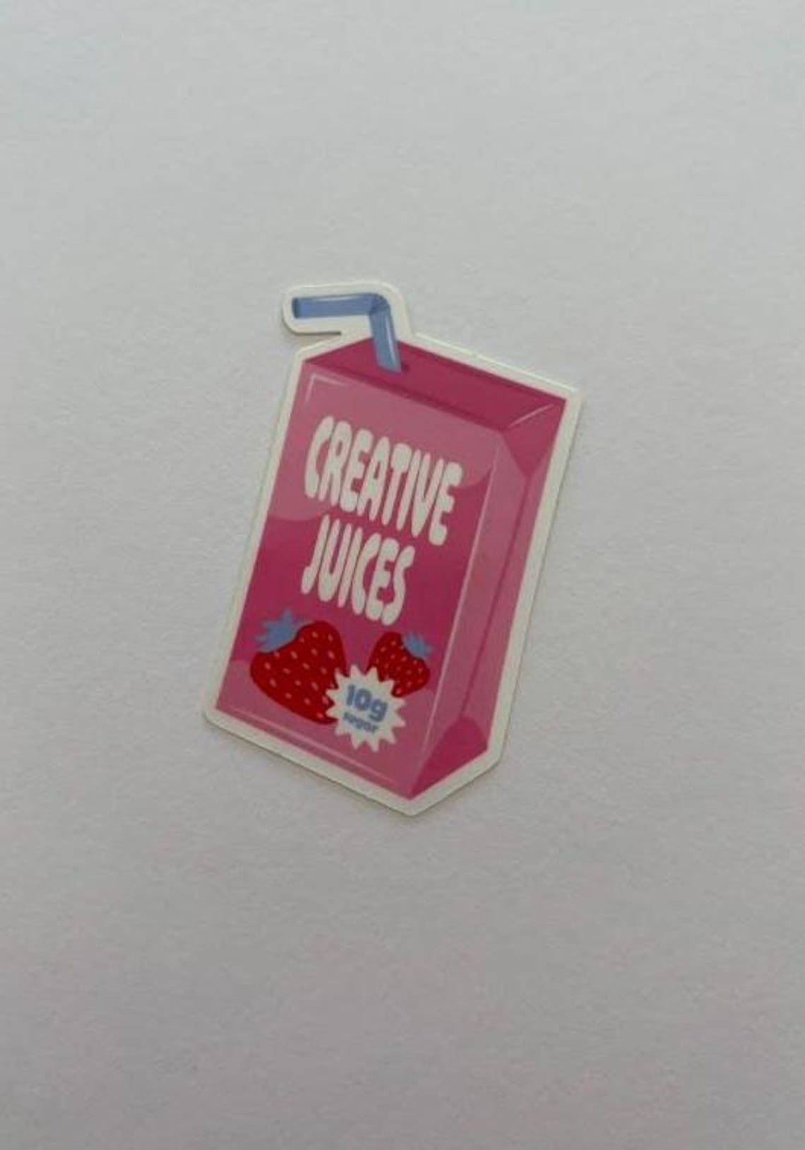 Creative Juices Juice Box Vinyl Sticker | Pink Juice Box Sticker | Cute ...
