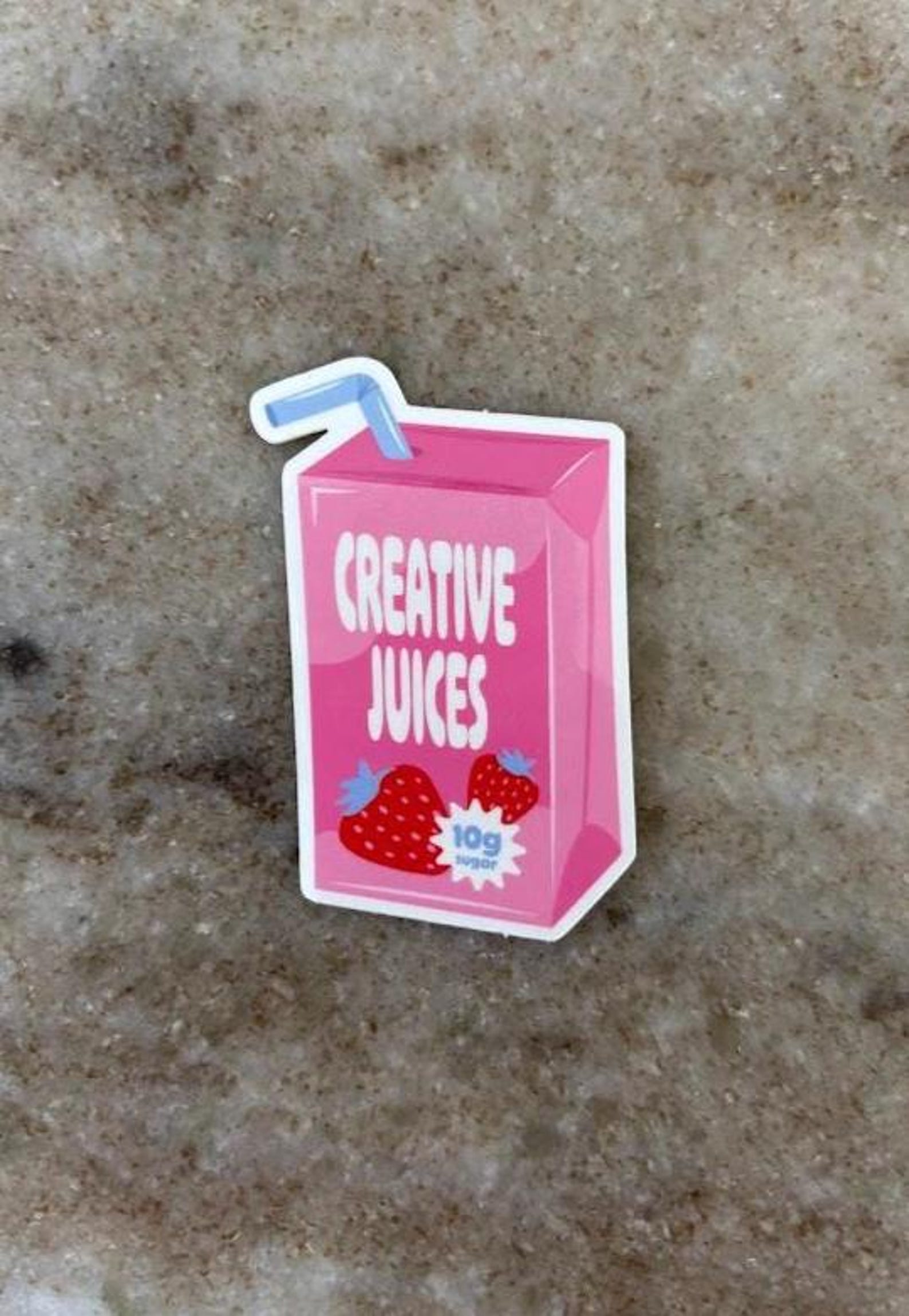 Creative Juices Juice Box Vinyl Sticker | Pink Juice Box Sticker | Cute ...