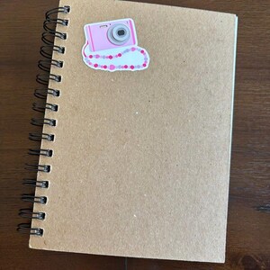 Pink Camera Vinyl Sticker | Girly Camera With Charms Sticker | Confetti ...