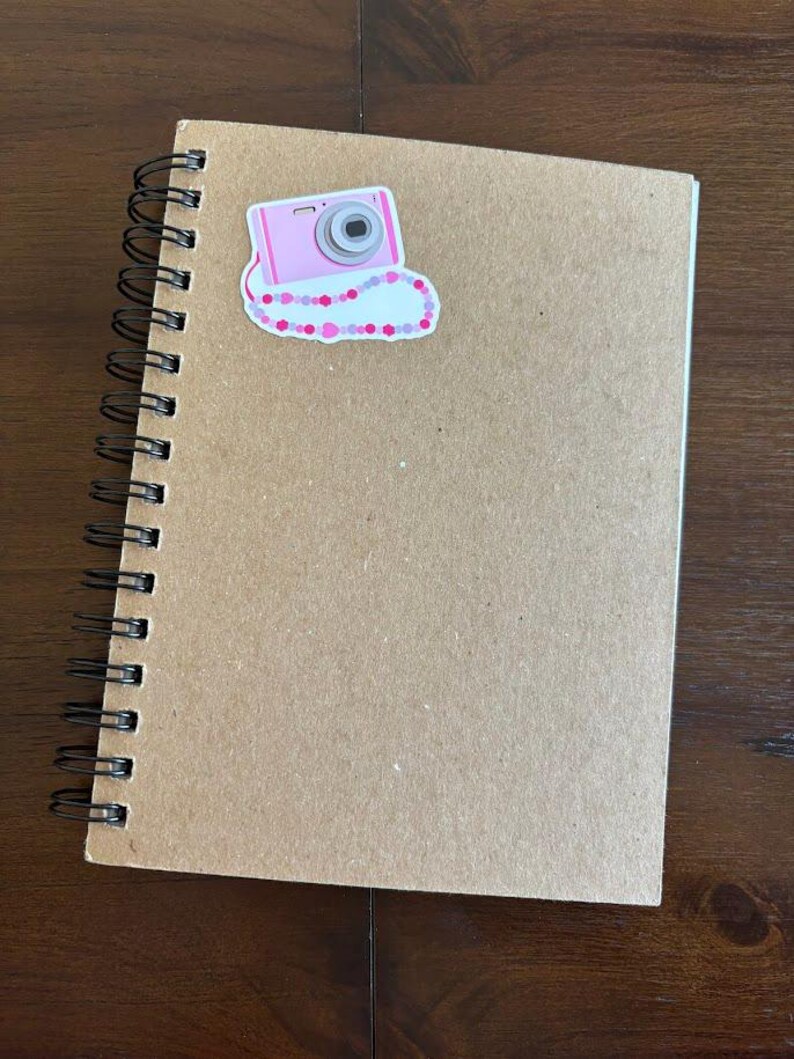 Pink Camera Vinyl Sticker | Girly Camera With Charms Sticker | Confetti ...
