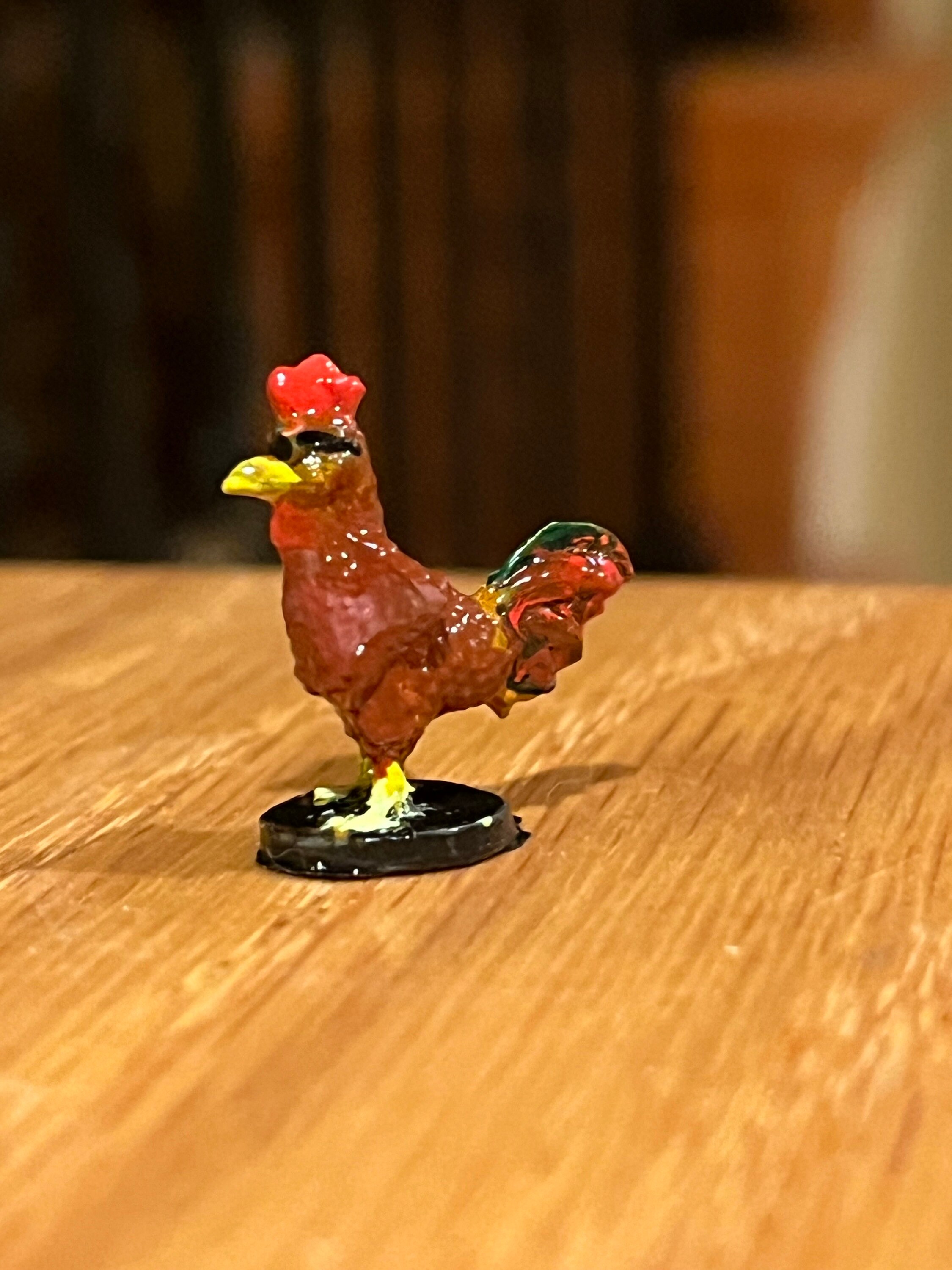 Miniature Hand Painted Chicken - Etsy