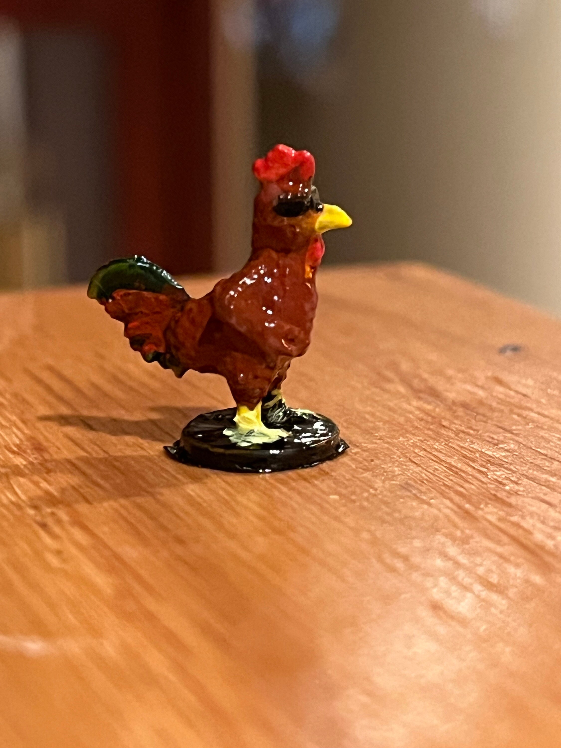 Miniature Hand Painted Chicken - Etsy
