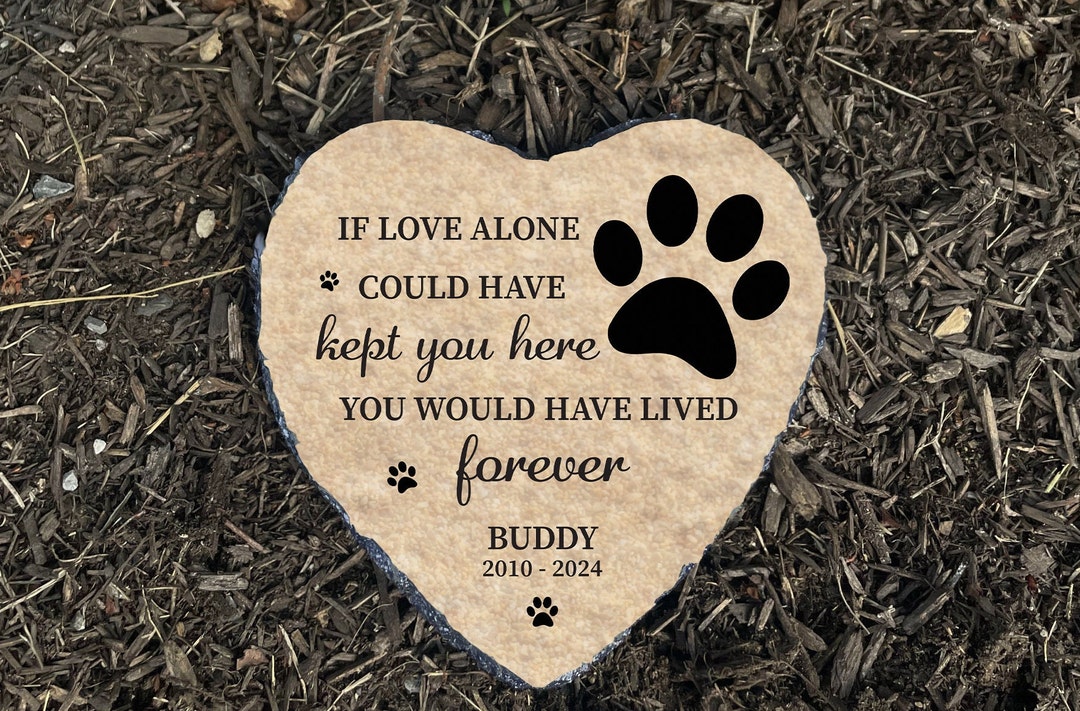 Personalized Pet Memorial Stone: Dog Remembrance Gift, Grave Marker SD ...