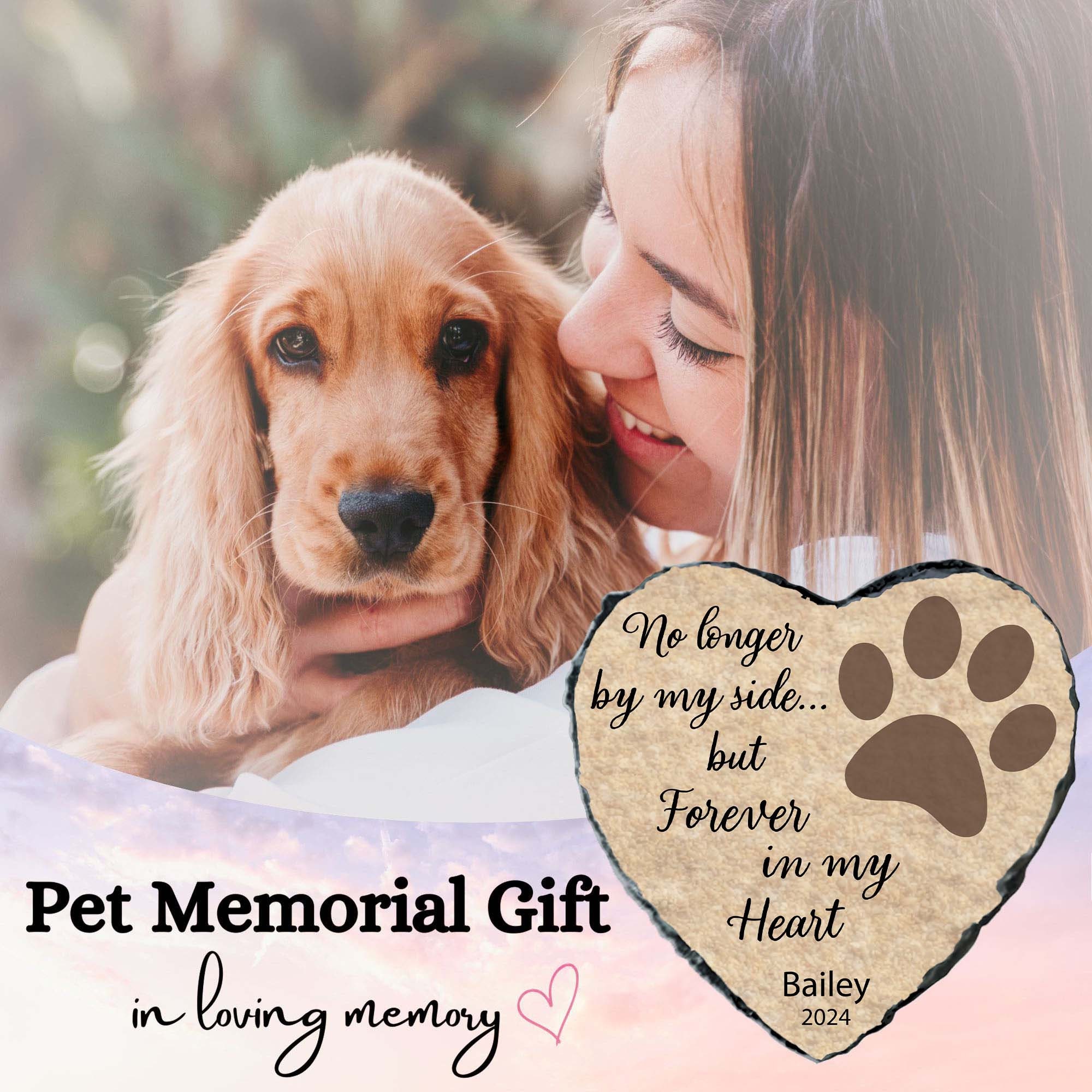 Dog Memorial Stone, Personalized Loss of Dog Sympathy Gift Paw Print ...