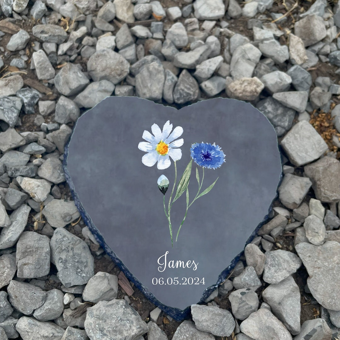 Personalized Memorial Stone: Forget Me Not Garden Stone, Sympathy Gift ...