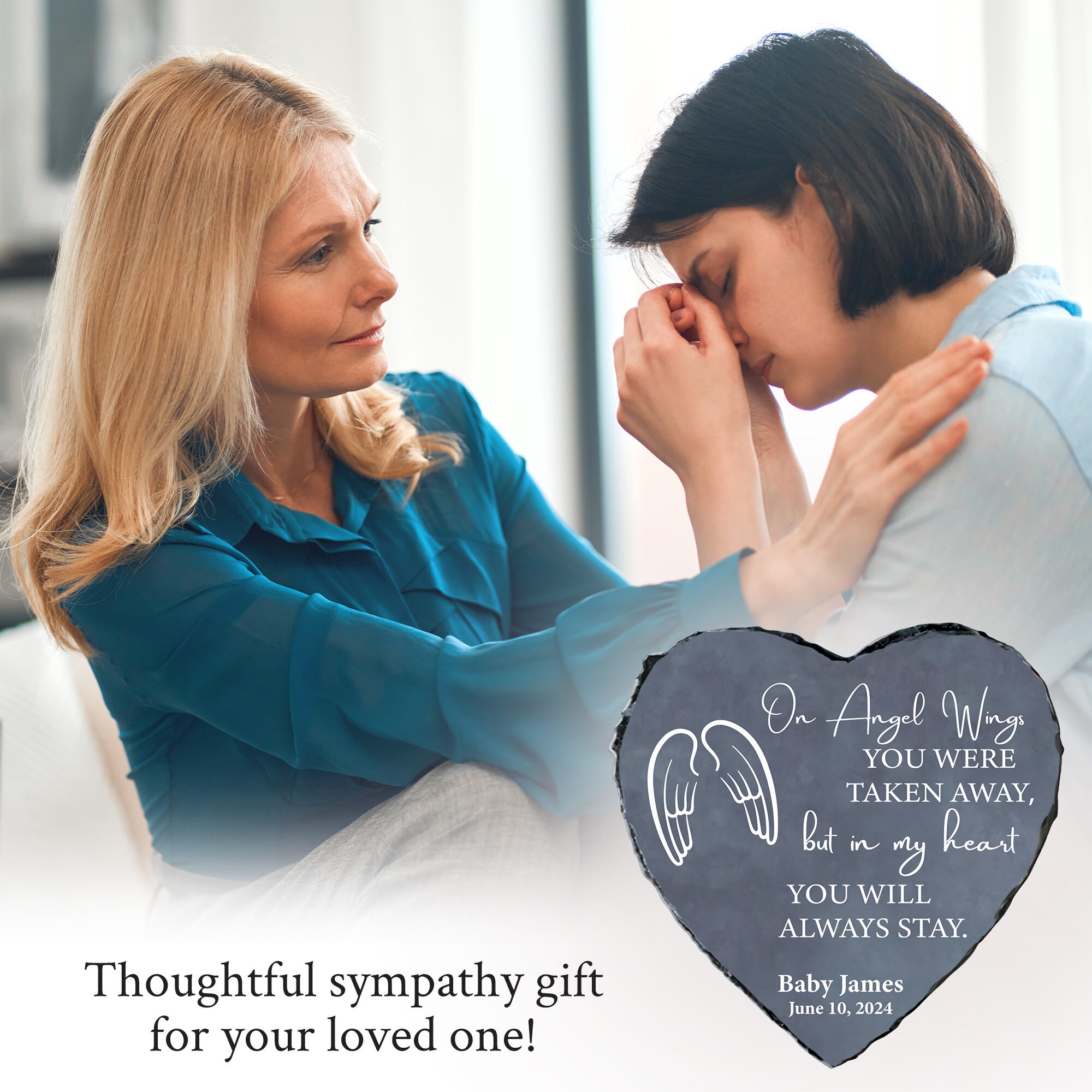 Miscarriage Memorial Stone, Personalized Loss of Baby Sympathy Gifts ...