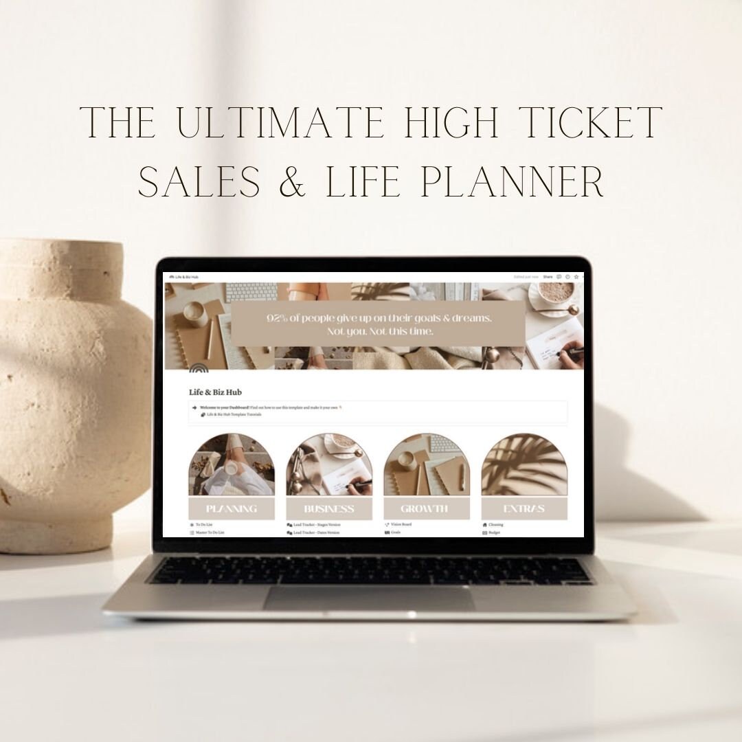 High Ticket Sales Notion Planner - Etsy