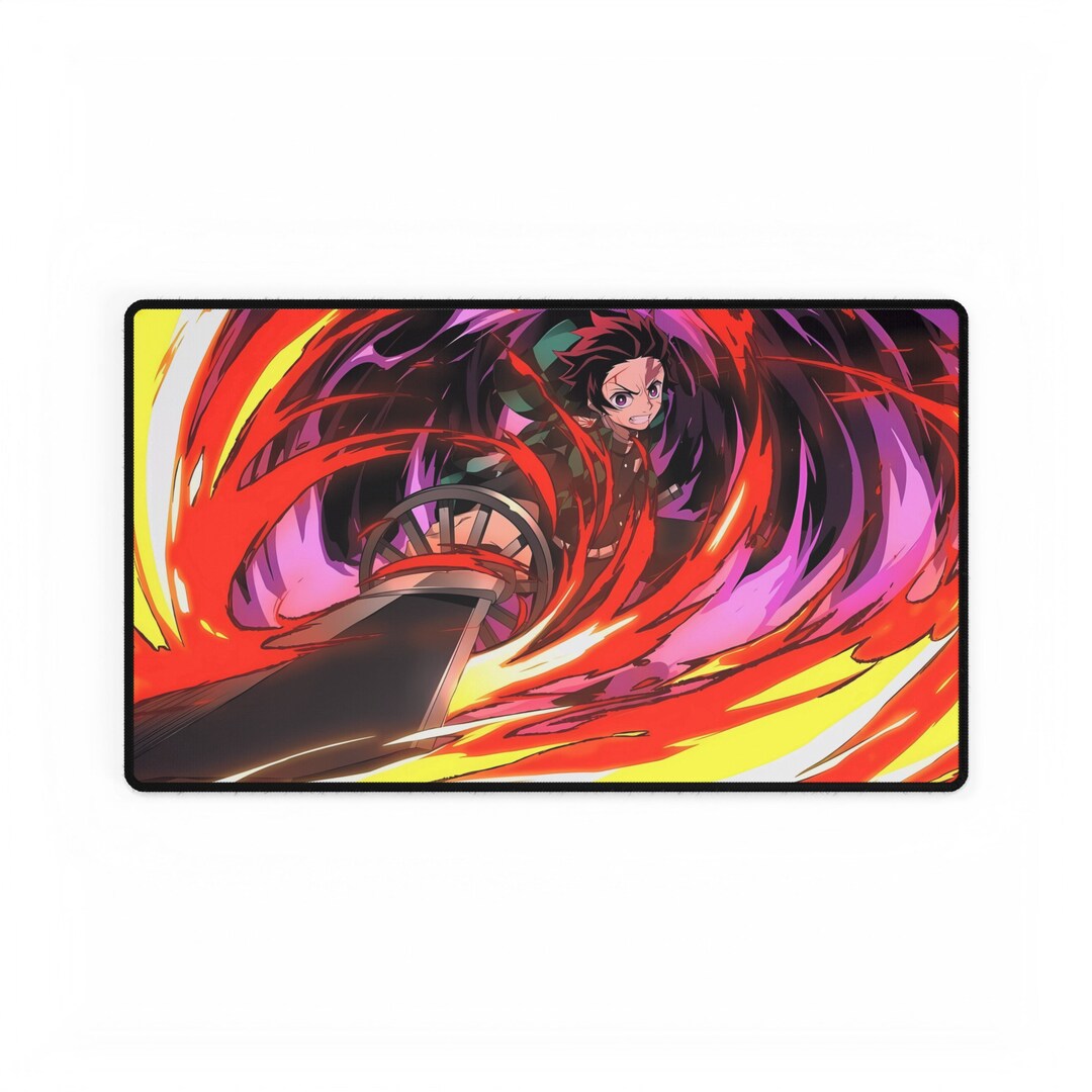 Tanjiro Kamado Demon Slayer Kimetsu No Yaiba Customizable Playmat Mouse ...