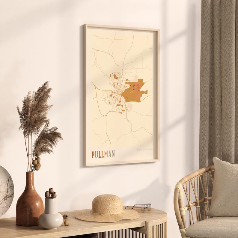 Pullman Map Poster, Pullman Print, Pullman Poster, Pullman Wall Art ...
