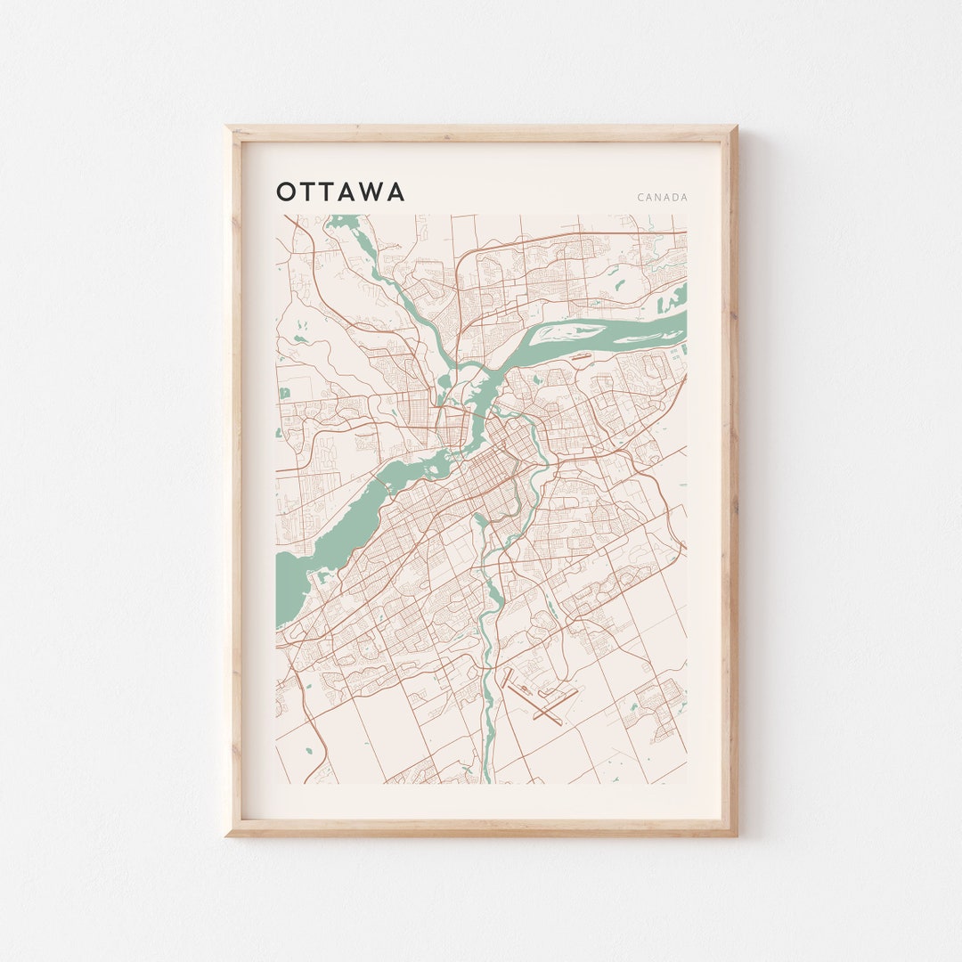 Ottawa Map Poster, Ottawa Wall Art, Ottawa City Map, Ottawa Poster ...