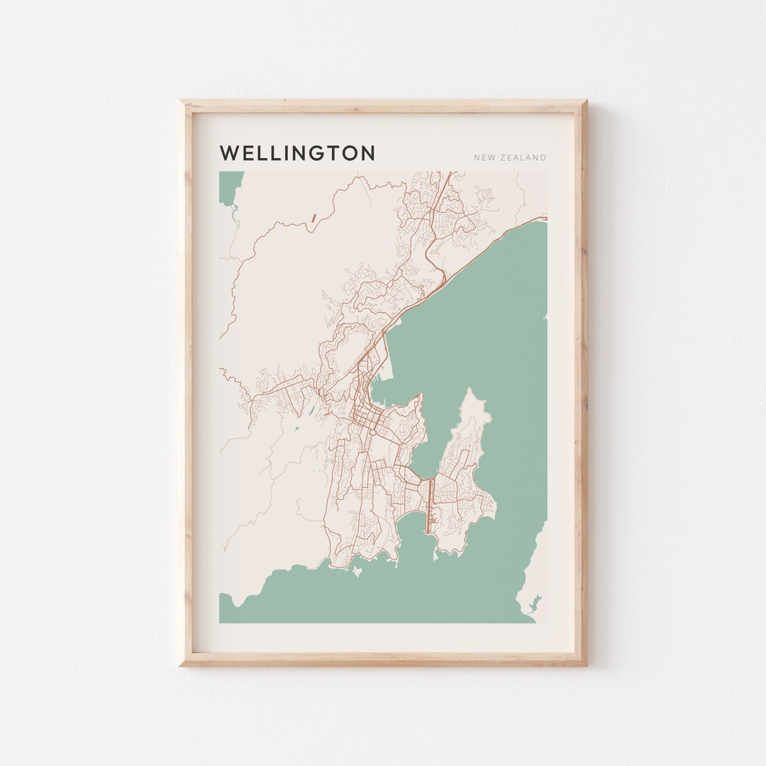 Wellington Map Poster, Wellington Wall Art, Wellington Map, Wellington ...