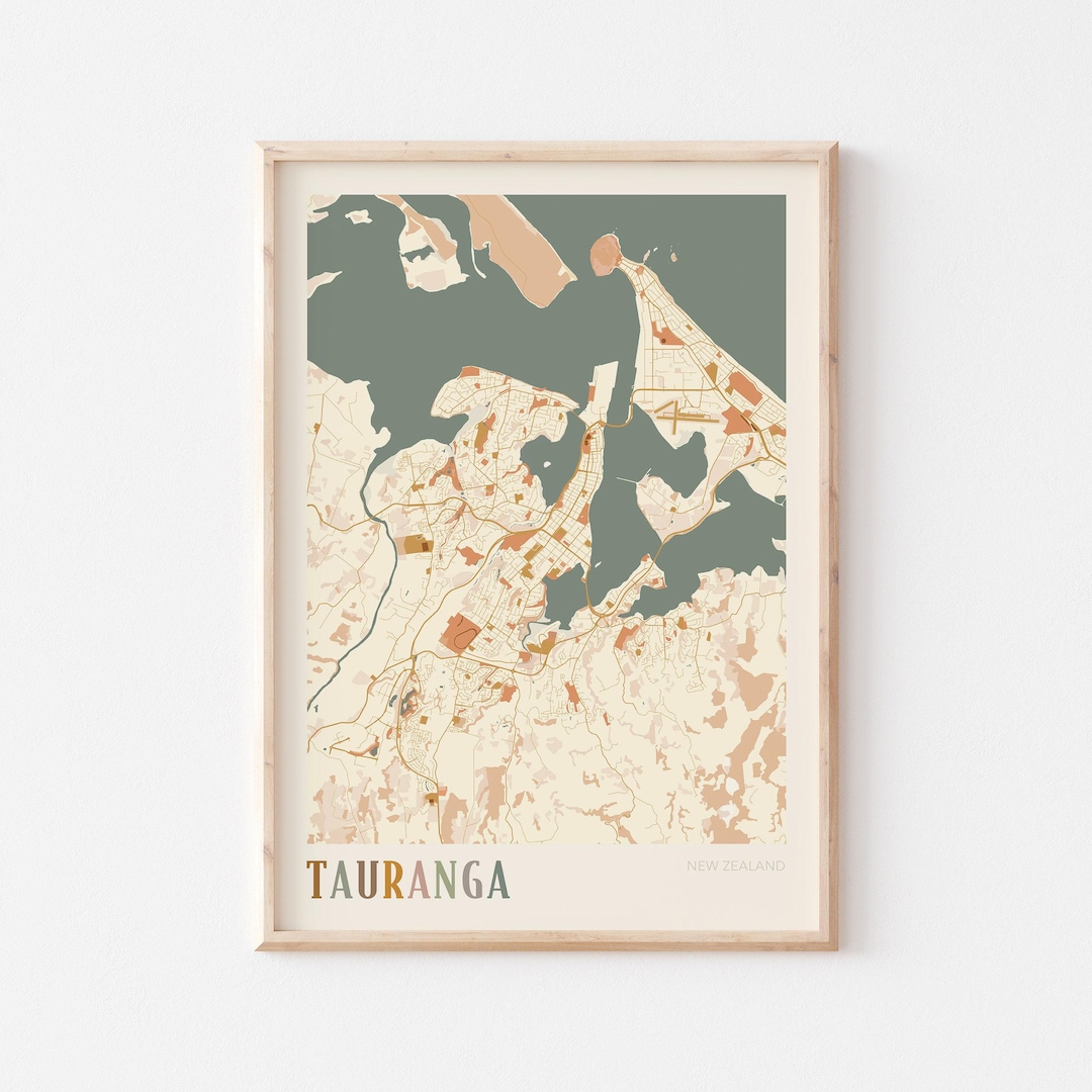 Tauranga Map Poster, Tauranga Wall Art, Tauranga Map, Tauranga Poster ...