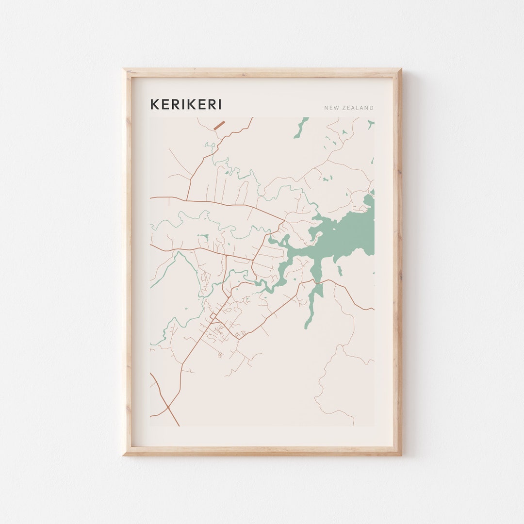 Kerikeri Map Poster, Kerikeri Wall Art, Kerikeri Map, Kerikeri Poster ...
