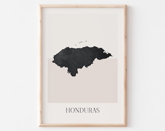 Paraguay Map Poster, Paraguay Print, Paraguay Map Print Minimalist Boho ...