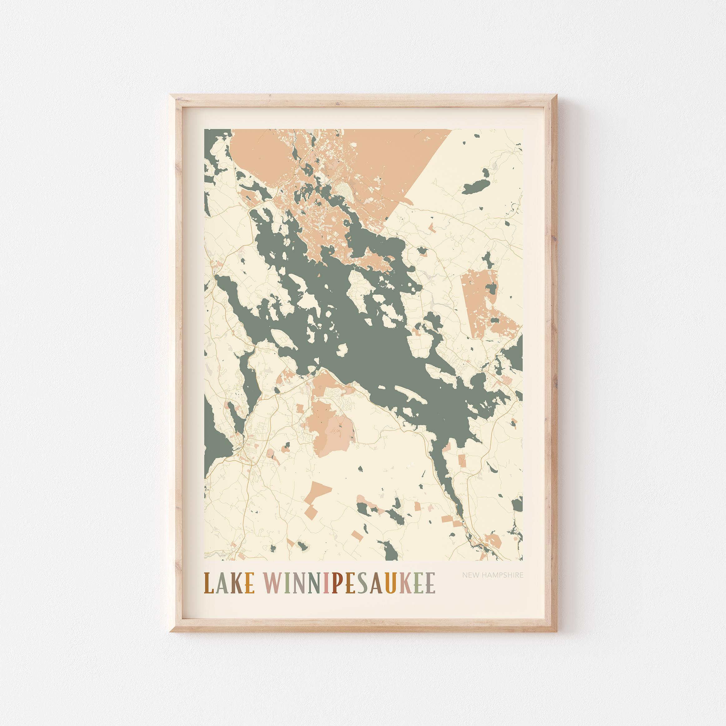Custom Lake Print, Any Lake Map, Custom Lake Poster, Custom Lake Map ...