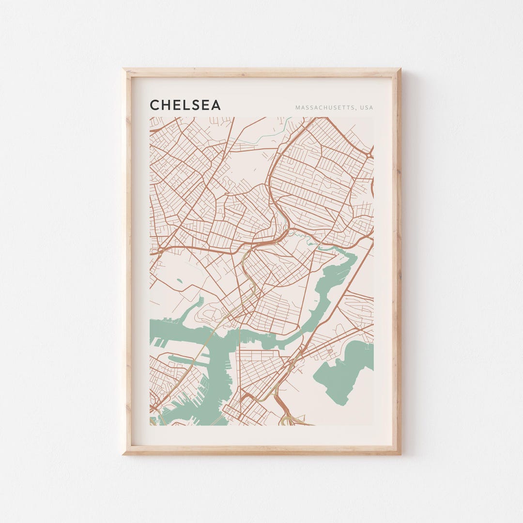 Chelsea Map Poster, Chelsea Print, Chelsea Poster, Chelsea Wall Art ...