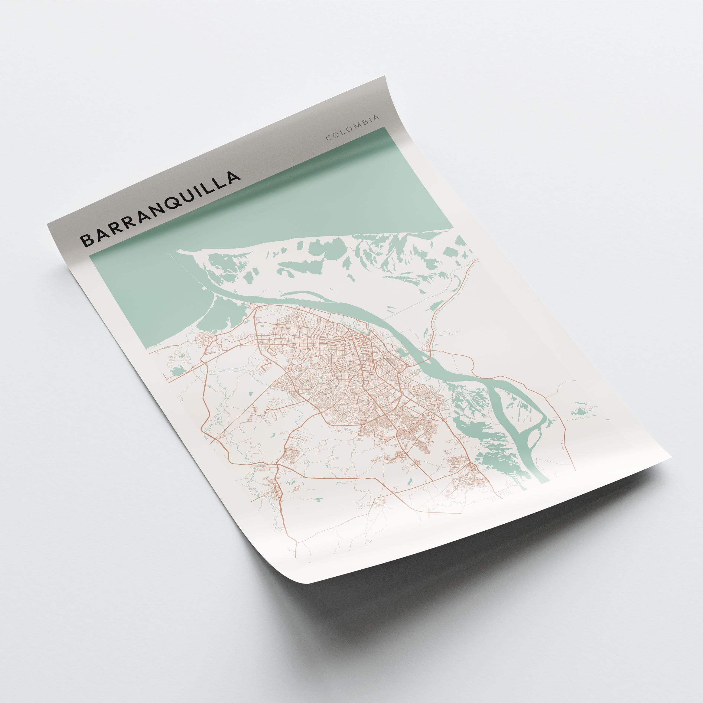 Barranquilla Map Poster, Barranquilla Print, Barranquilla Poster ...