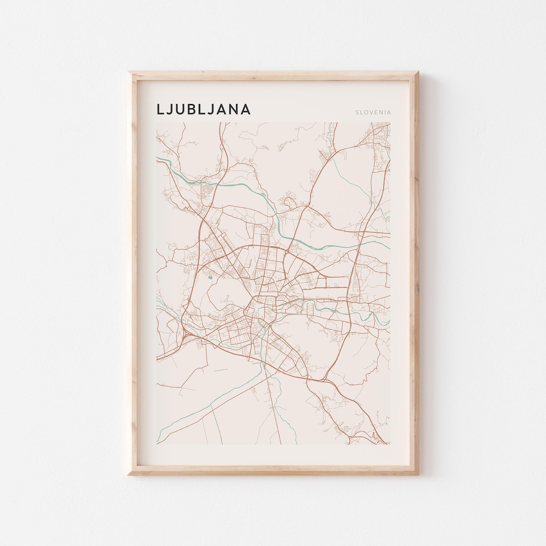 Ljubljana Map Poster, Ljubljana Print, Ljubljana Poster, Ljubljana Wall ...