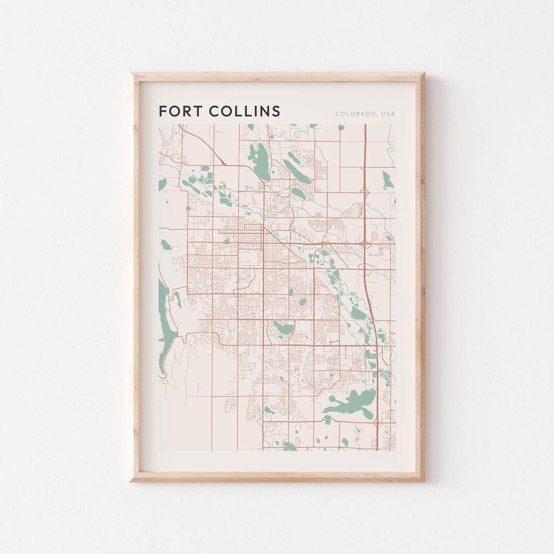 Fort Collins Map Poster, Fort Collins Print, Fort Collins Poster, Fort ...