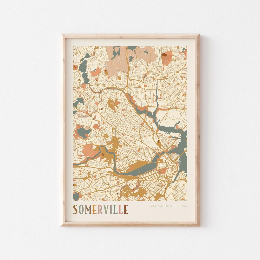 Somerville Map Poster, Somerville Print, Somerville Poster, Somerville ...