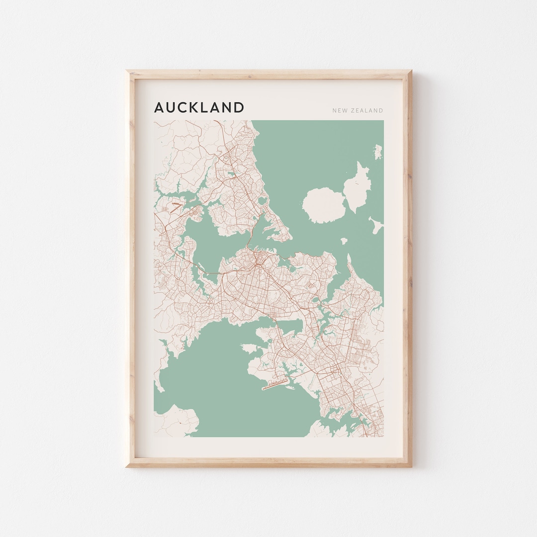 Auckland Map Poster, Auckland Wall Art, Auckland Map, Auckland Poster ...