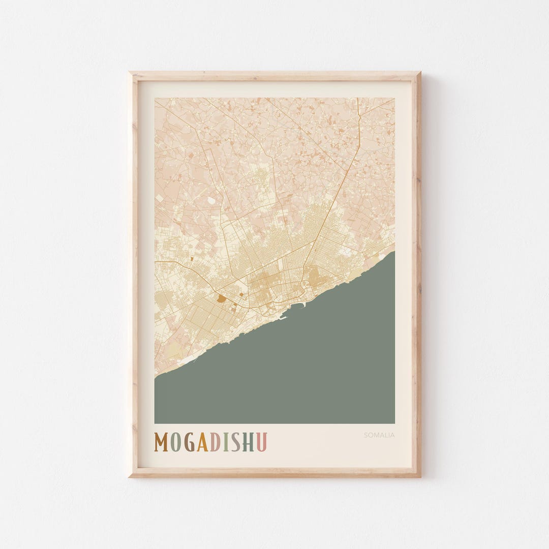 Mogadishu Map Poster, Mogadishu Print, Mogadishu Poster, Mogadishu Wall ...