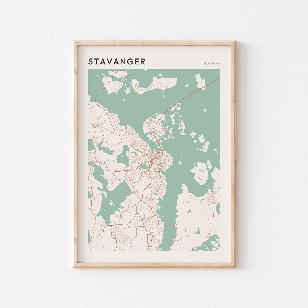 Stavanger Map Poster, Stavanger Print, Stavanger Poster, Stavanger Wall ...