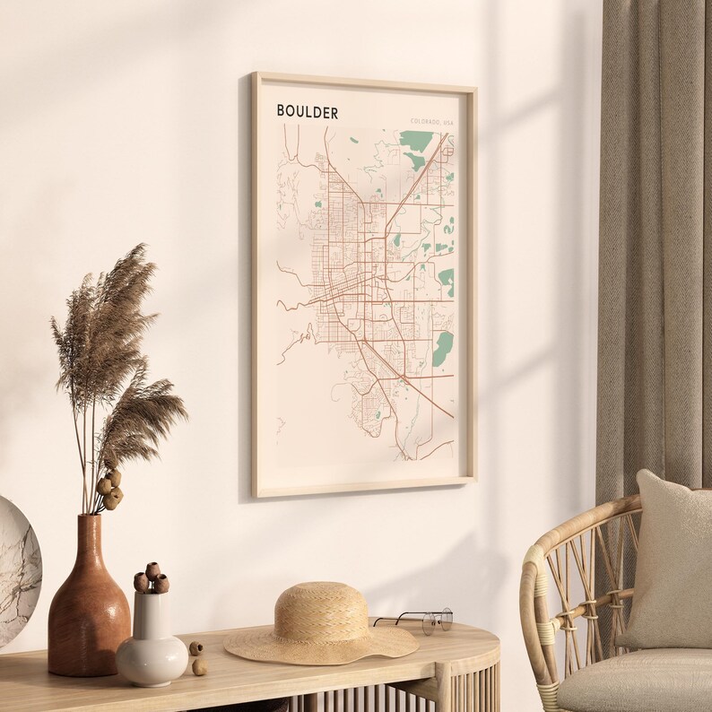 Boulder Map Poster, Boulder Print, Boulder Poster, Boulder Wall Art ...
