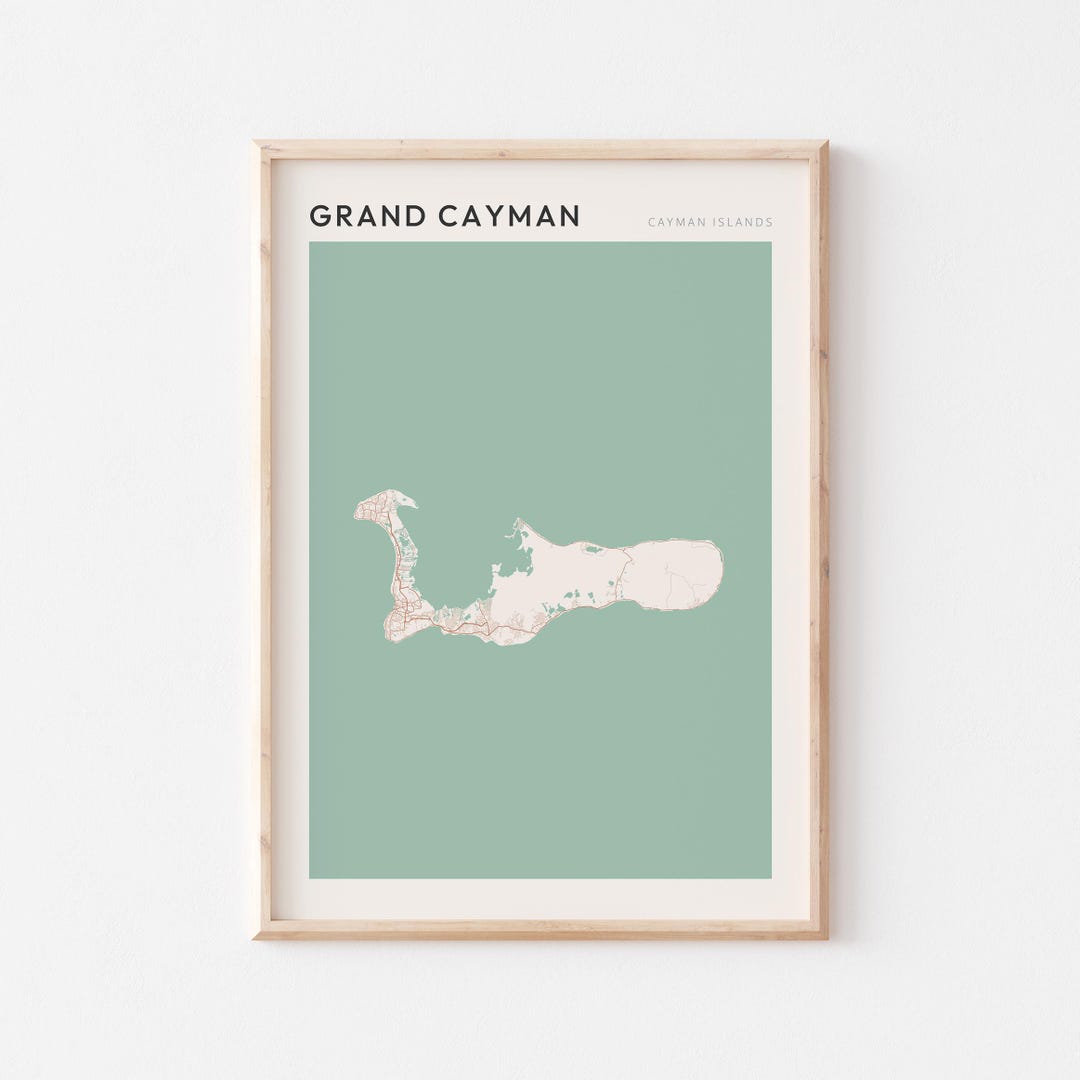 Grand Cayman Map Poster, Grand Cayman Print, Grand Cayman Poster, Grand ...
