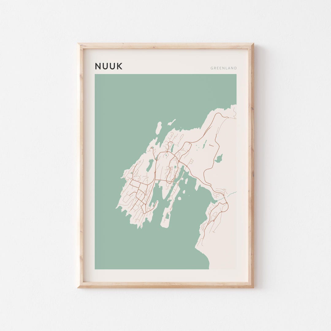Nuuk Map Poster, Nuuk Print, Nuuk Poster, Nuuk Wall Art, Greenland ...
