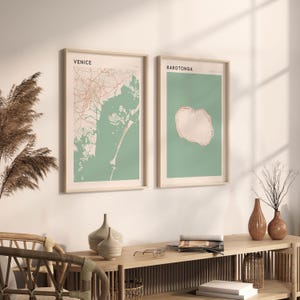 Custom Map Posters, Personalized City Minimalist Wall Art Set (digital ...