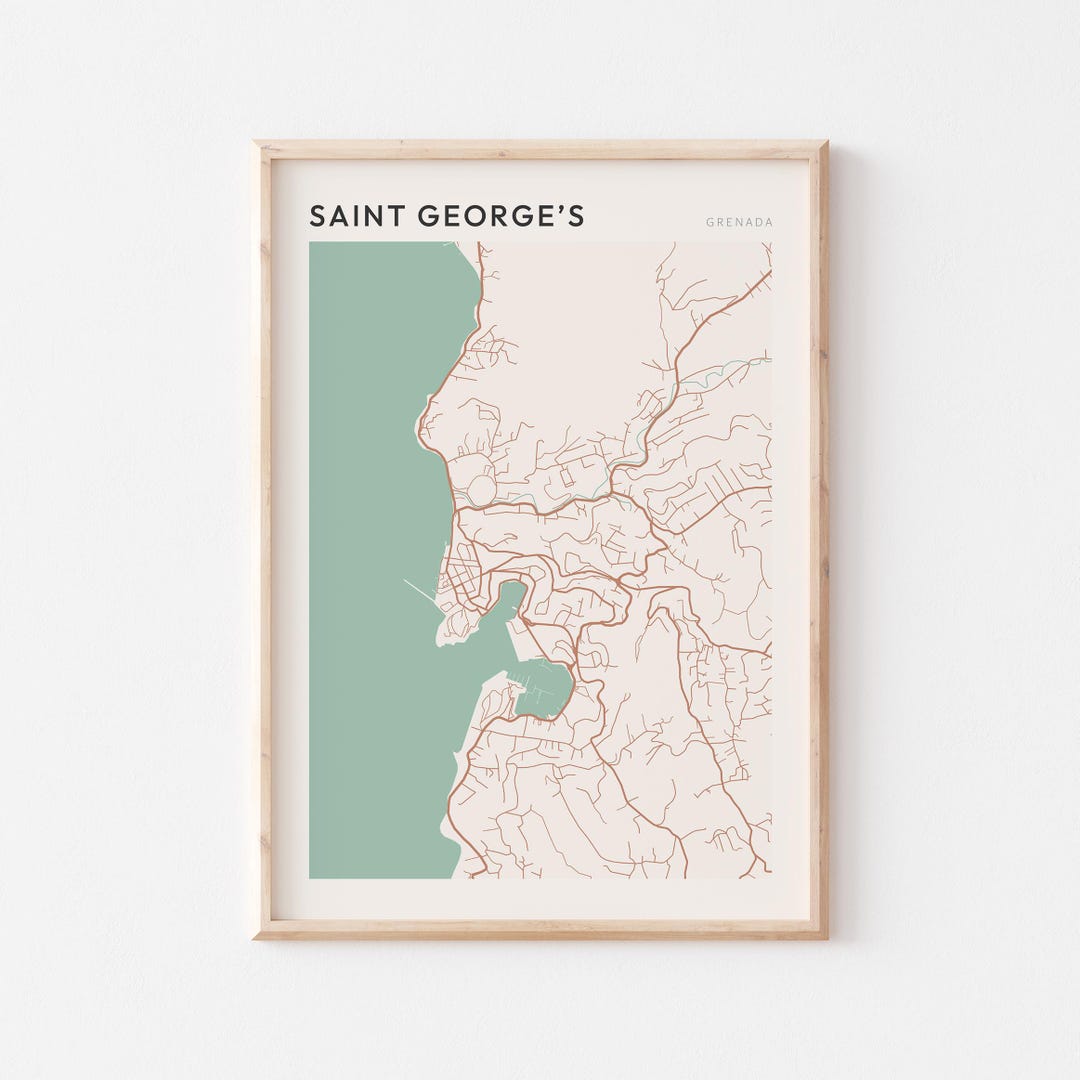 Saint Georges Map Poster, St Georges Print, Saint Georges Poster, Saint ...